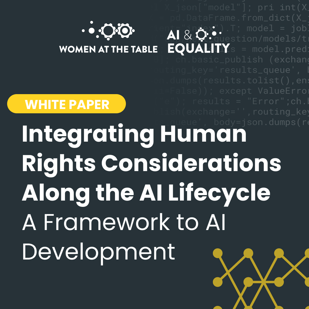 Integrating Human Rights Considerations Along the AI Lifecycle A Framework to AI Development ...